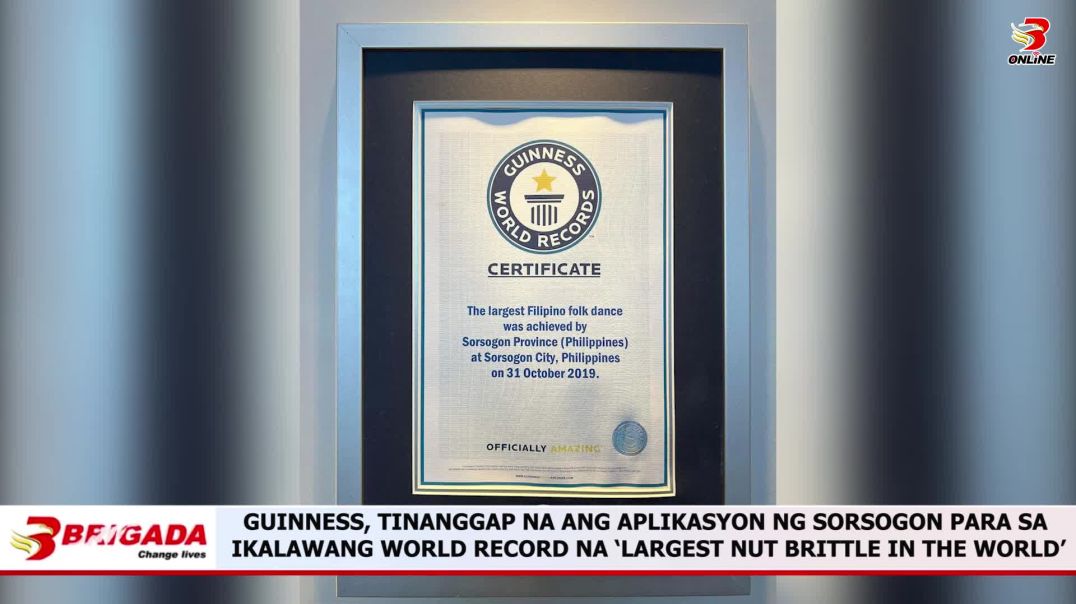 Guinness, tinanggap na ang aplikasyon ng sorsogon para sa ikalawang ...