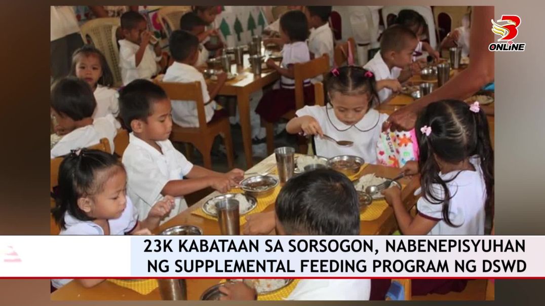 23k kabataan sa Sorsogon, nabenepisyuhan ng Supplemental Feeding ...
