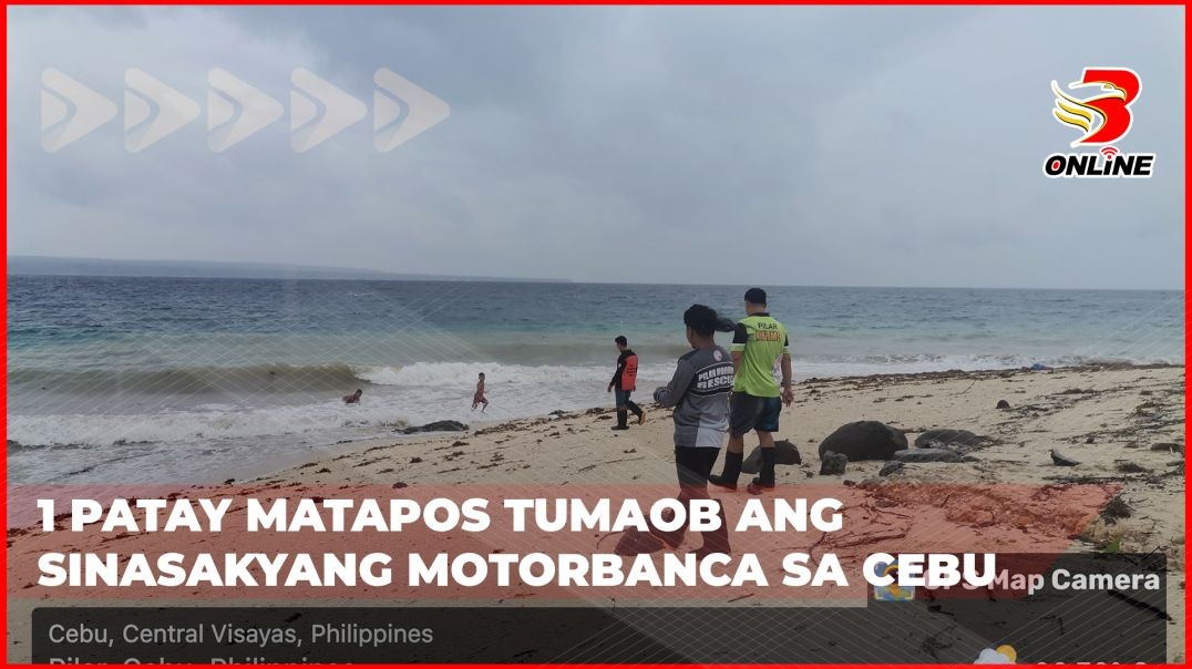 1 patay matapos tumaob ang sinasakyang motorbanca sa Cebu
