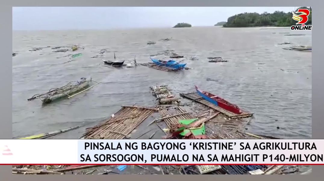 Pinsala ng bagyong ‘Kristine’ sa agrikultura sa Sorsogon, pumalo na sa mahigit ₱140-milyon