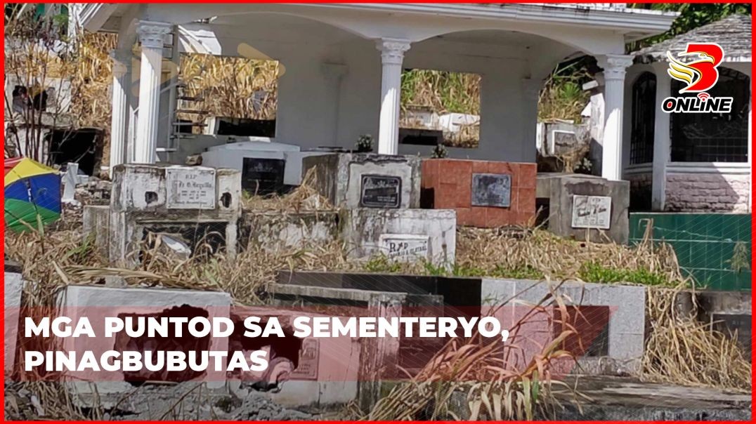 Mga puntod sa sementeryo, pinagbubutas