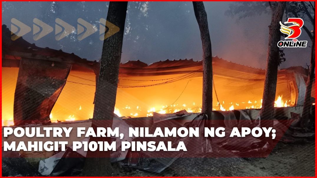 Poultry farm, nilamon ng apoy; Mahigit P101M pinsala