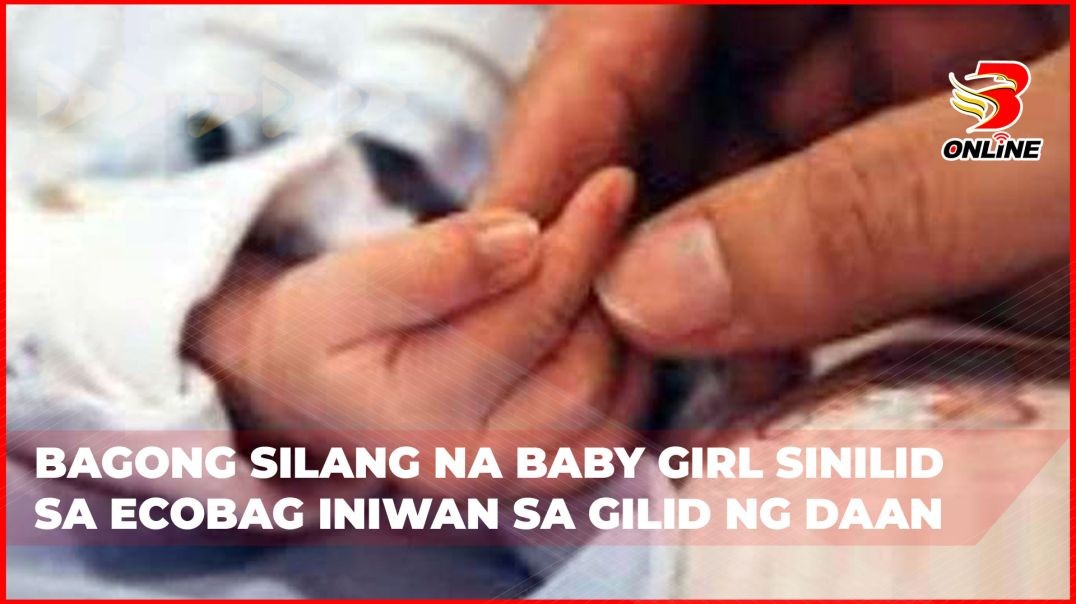 Bagong silang na baby girl sinilid sa ecobag iniwan sa gilid ng daan