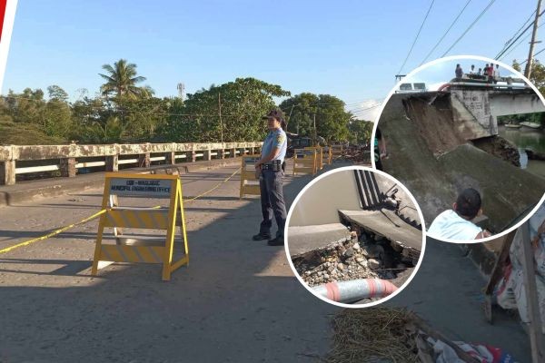 Nasirang tulay sa Minalabac, Camarines Sur bawal pang daanan ng anumang ...