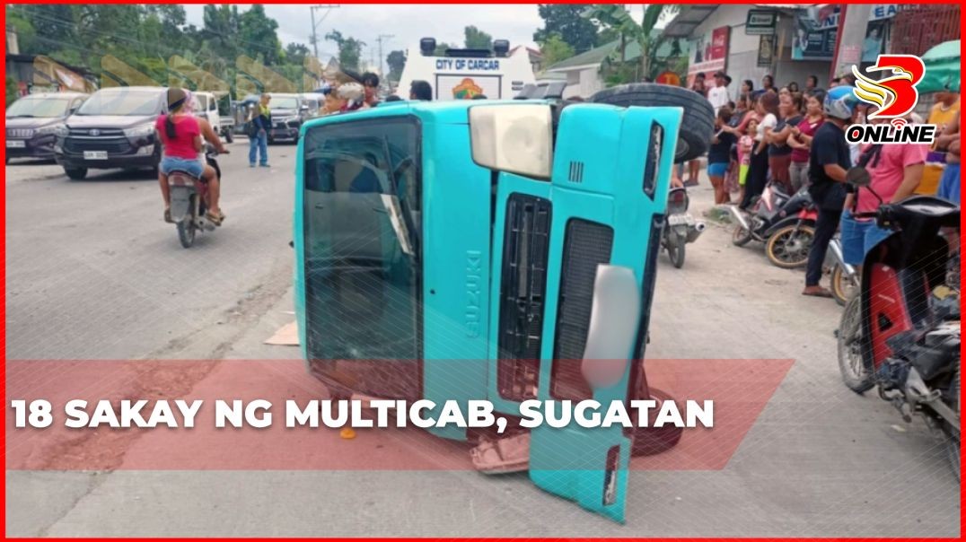 18 sakay ng multicab, sugatan 18 sakay ng multicab, sugatan