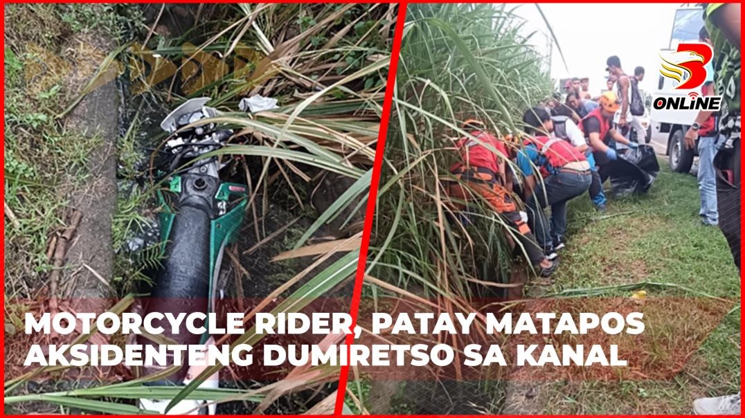 Motorcycle rider, patay matapos aksidenteng dumiretso sa kanal