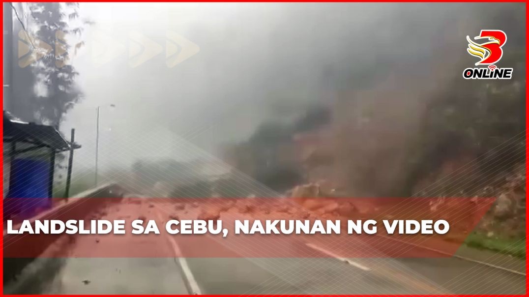 Landslide sa Cebu, nakunan ng video