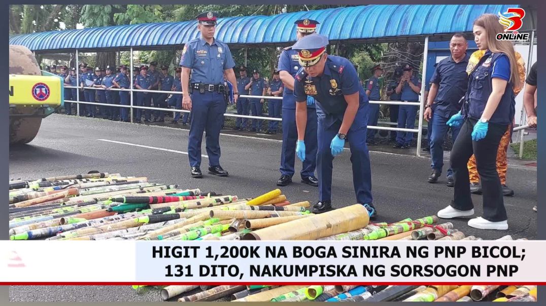 Higit 1,200K na boga sinira ng PNP Bicol; 131 dito, nakumpiska ng ...