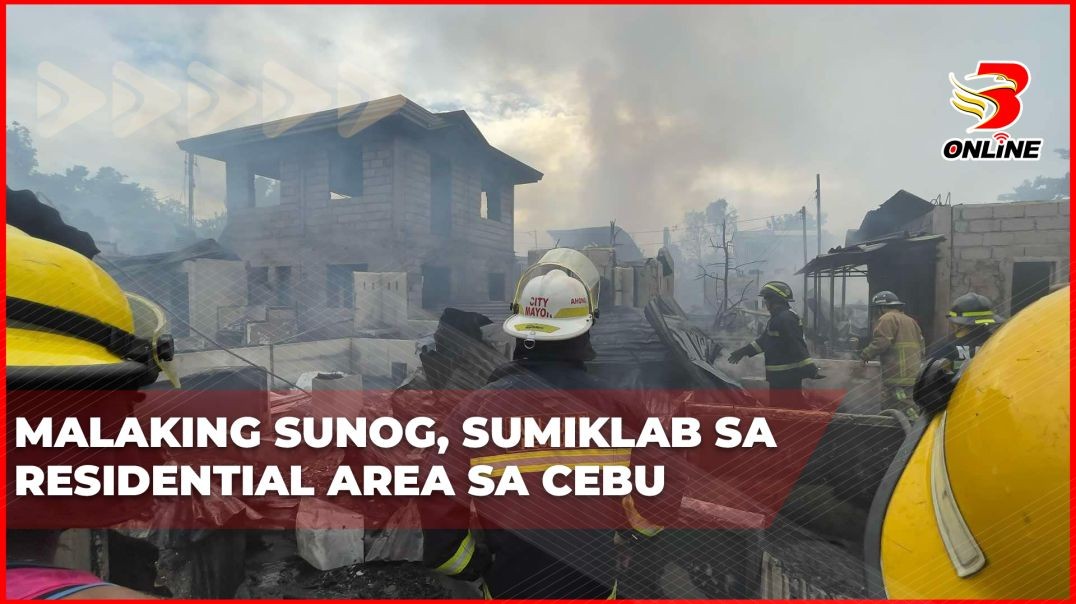 Malaking sunog, sumiklab sa residential area sa Cebu