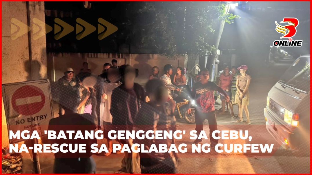 Mga 'batang genggeng' sa Cebu, na-rescue sa paglabag ng curfew