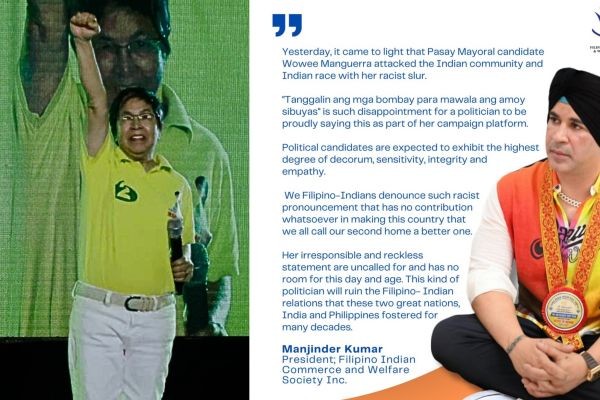 Racist 'bumbay' remarks ni Wowee Manguerra, kinundena ng Fil-Indian ...