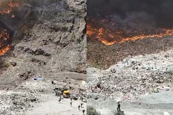 Usok mula sa landfill fire sa Rizal, umabot sa QC | BRIGADA BALITA
