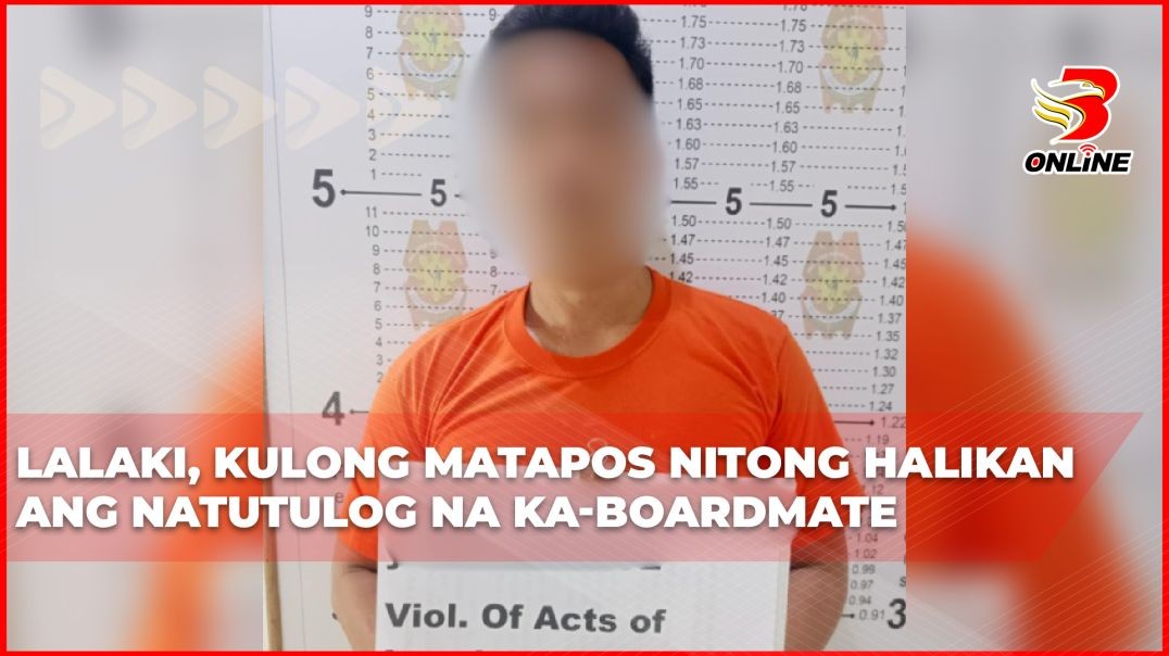 Lalaki, kulong matapos nitong halikan ang natutulog na ka-boardmate
