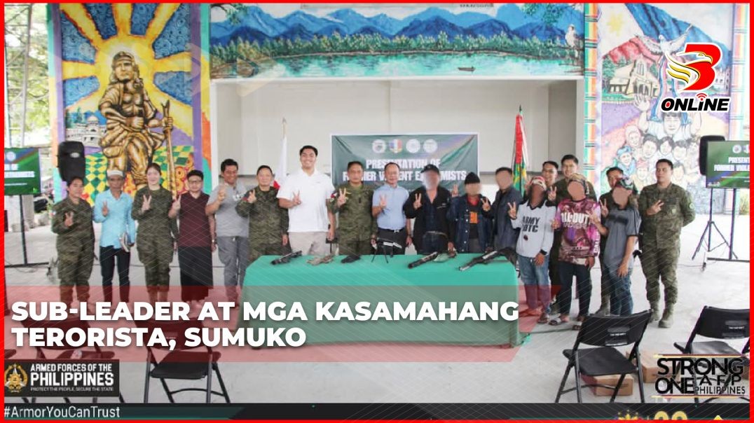 Sub-leader at mga kasamahang terorista, sumuko