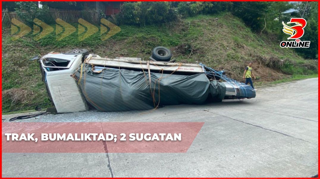 Trak, bumaliktad; 2 sugatan