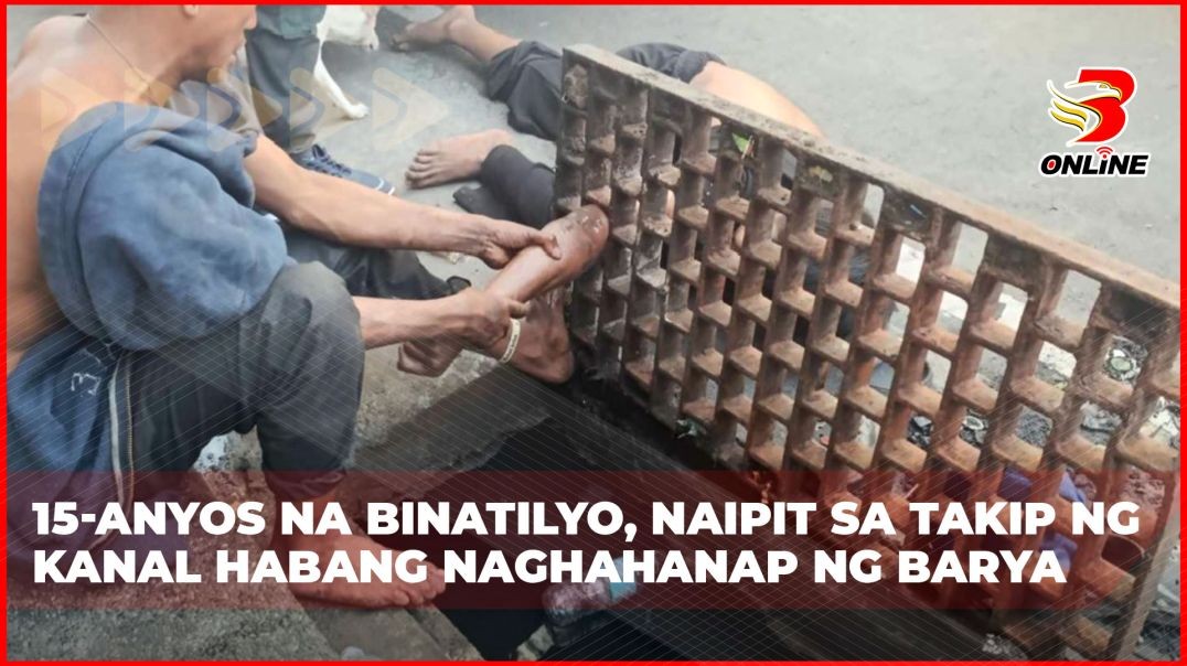 15-anyos na binatilyo, naipit sa takip ng kanal habang naghahanap ng barya
