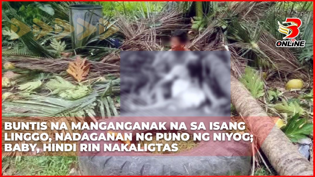 Buntis na manganganak na sa isang linggo, nadaganan ng puno ng niyog ...