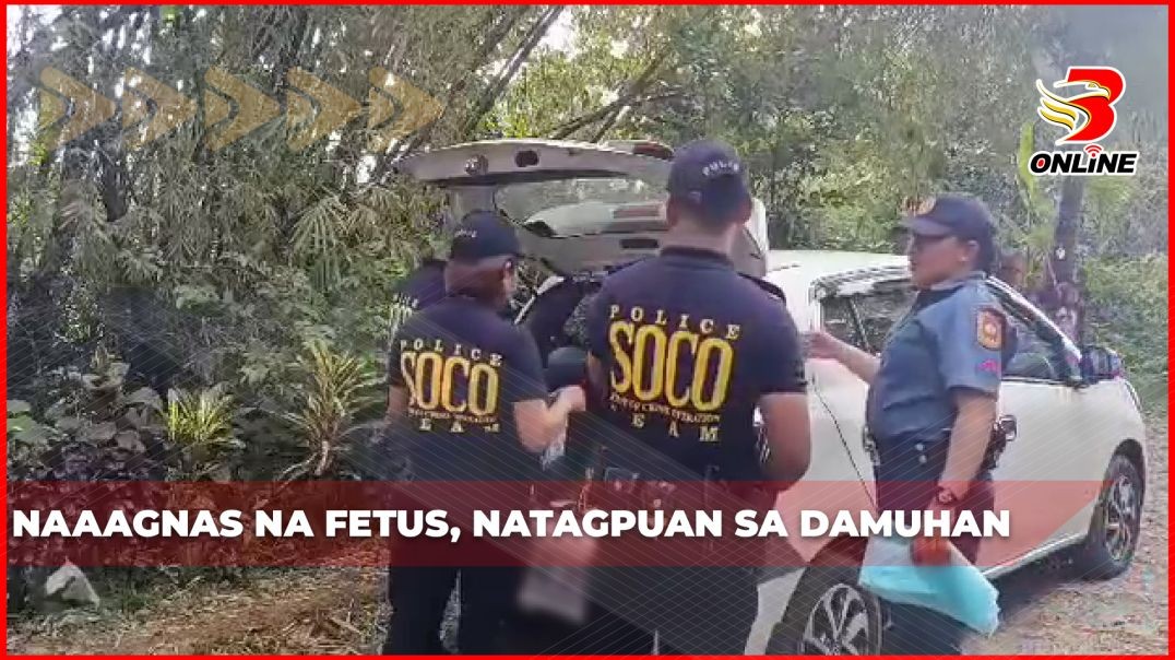 Naaagnas na fetus, natagpuan sa damuhan