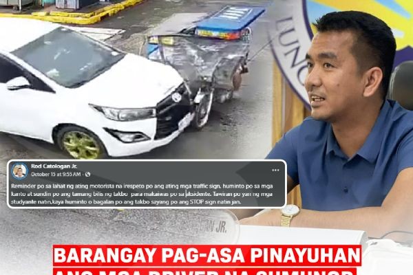 Barangay pag-asa pinayuhan ang mga driver na sumunod sa batas trapiko ...