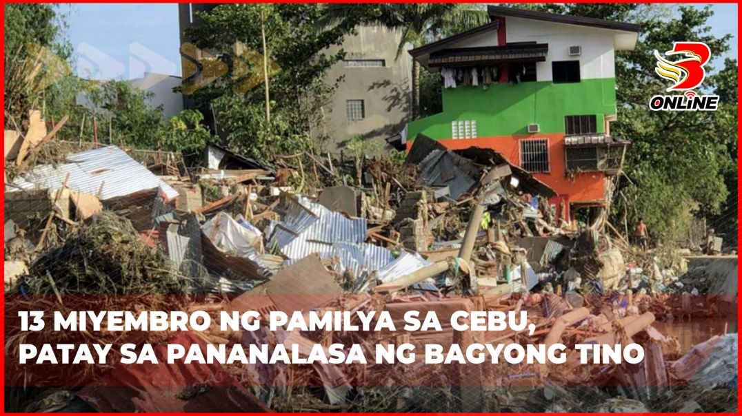 13 miyembro ng pamilya sa Cebu, patay sa pananalasa ng Bagyong Tino