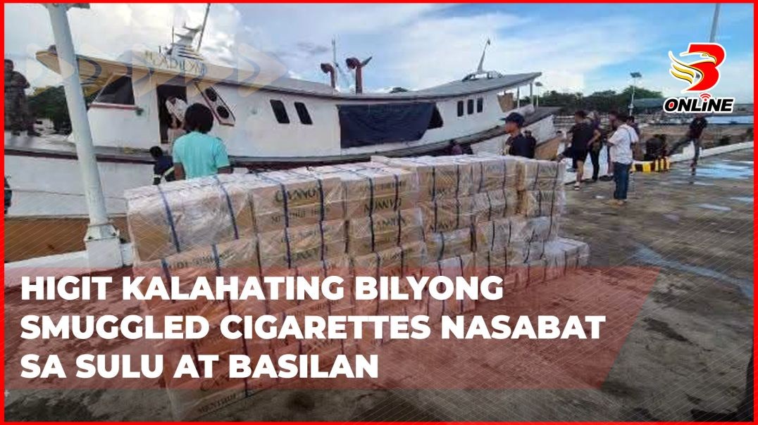 P106Million smuggled cigarettes ibinaon, hinukay